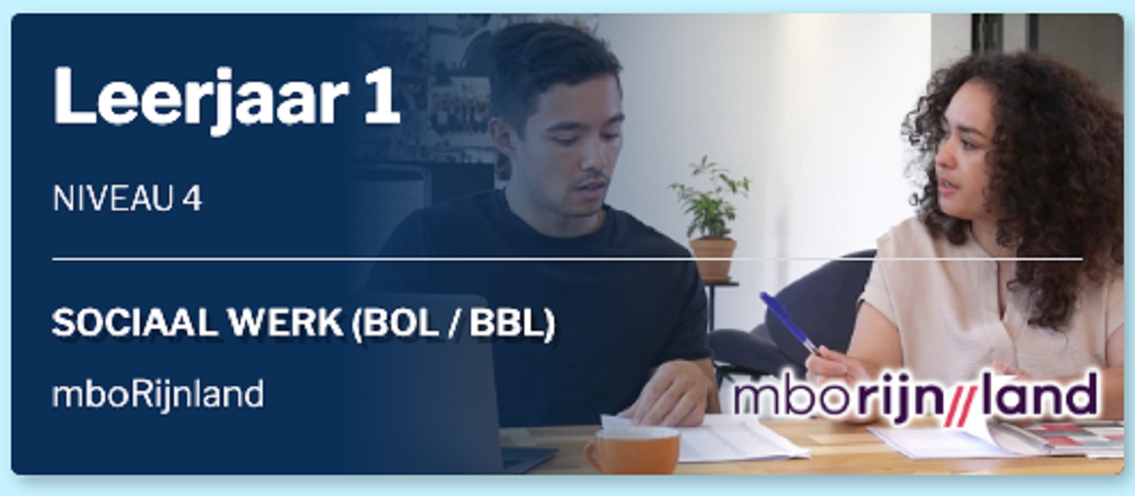 Tutor | Sociaal Werk mbo Rijnland leerjaar 1 - cohort 24/25 (Digitaal ...